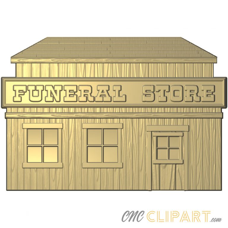 Buildings 3D Relief Models - CNC Clipart