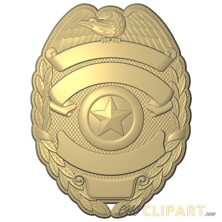 Badges & Insignia 3D Relief Models - CNC Clipart