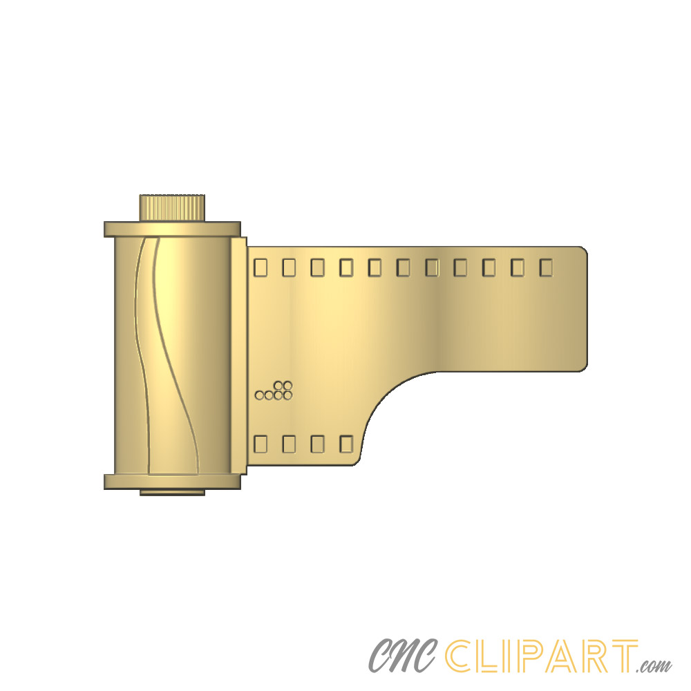 Camera Film Roll 3D Relief Model CNC Clipart camera-film-roll-3d-relief-model-cnc-clipart